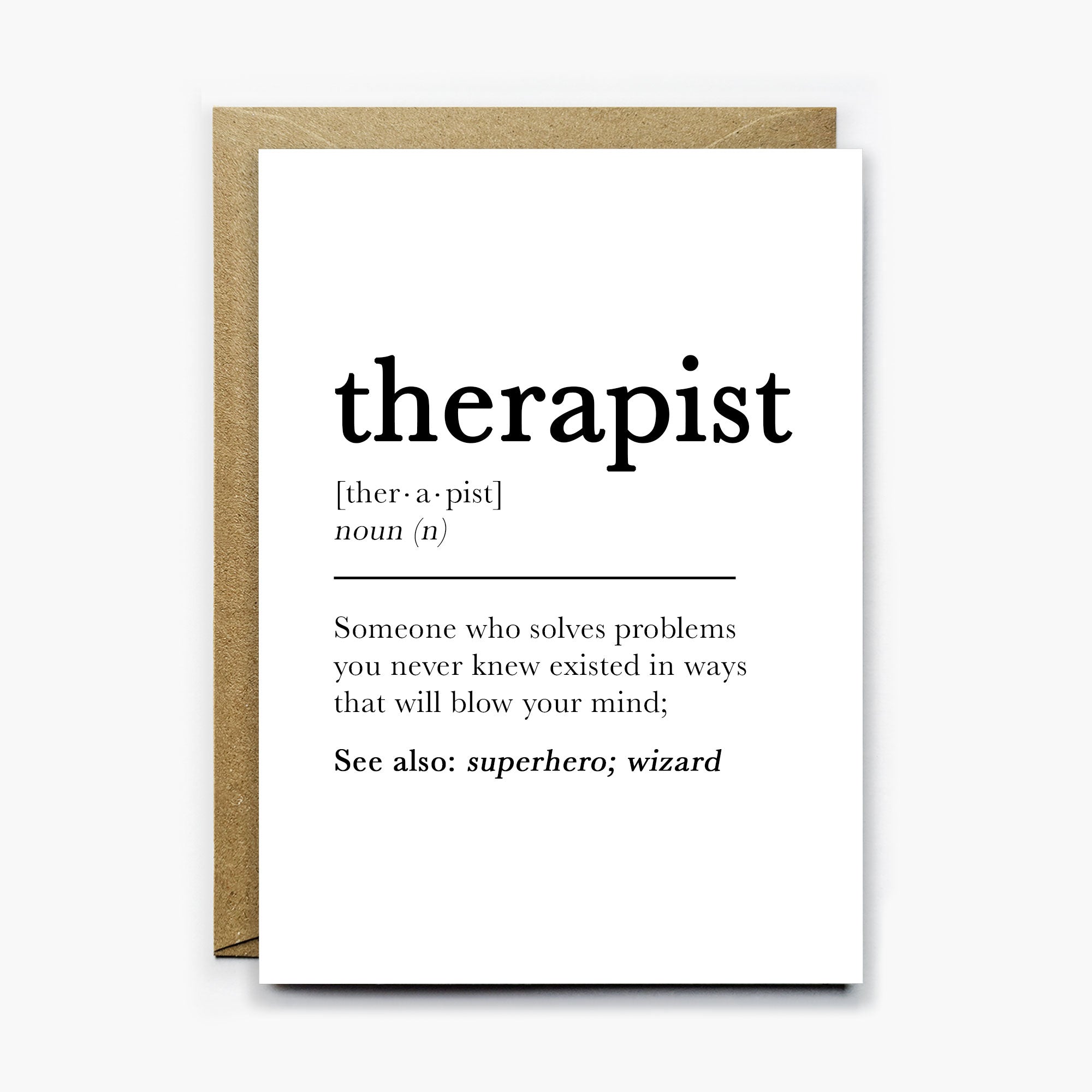 Therapist Definition Card – Iggy Shop